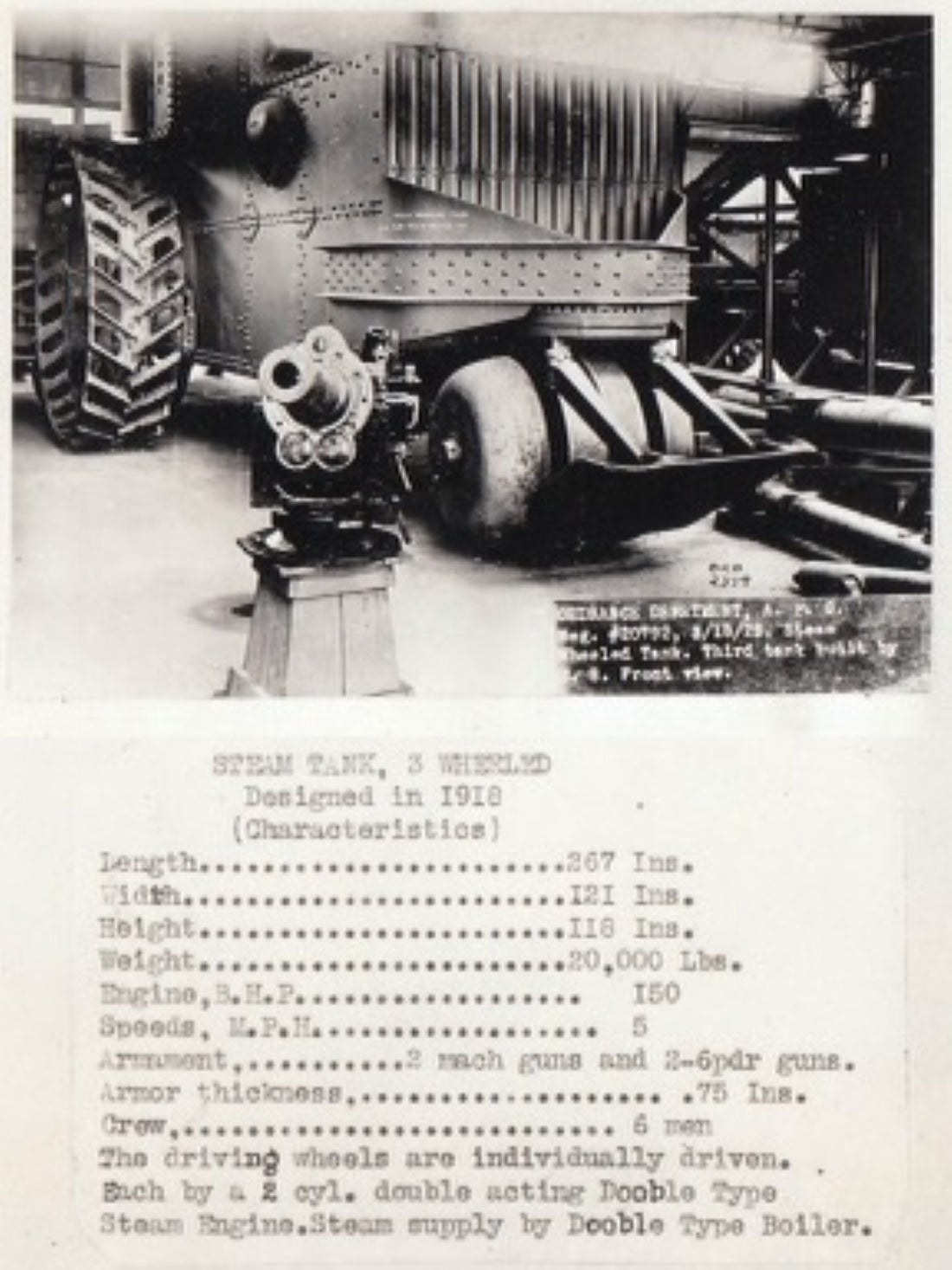 1/35 WW1 Holt 3-wheel Steam Tank – vargas_lg